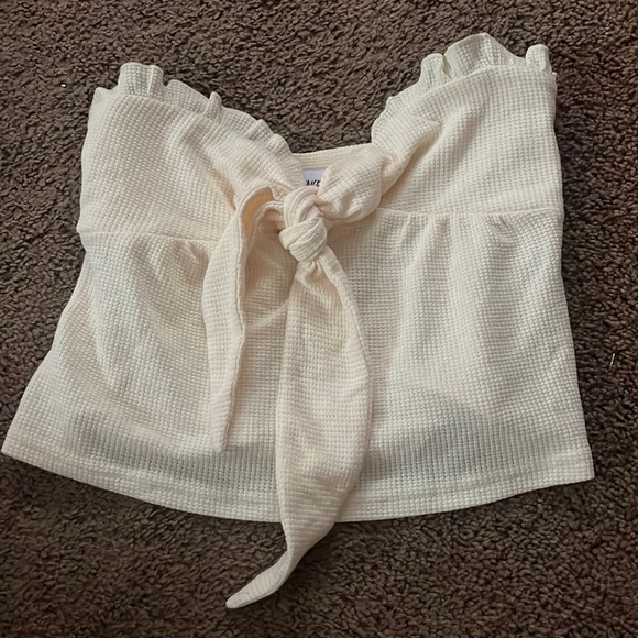 Tops | Princess Polly Cream Colored Waffle Material Tube Top | Poshmark